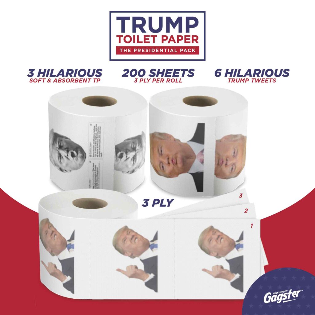 Donald Trump Toilet Paper – The Presidential Pack | Funny Political Gag ...