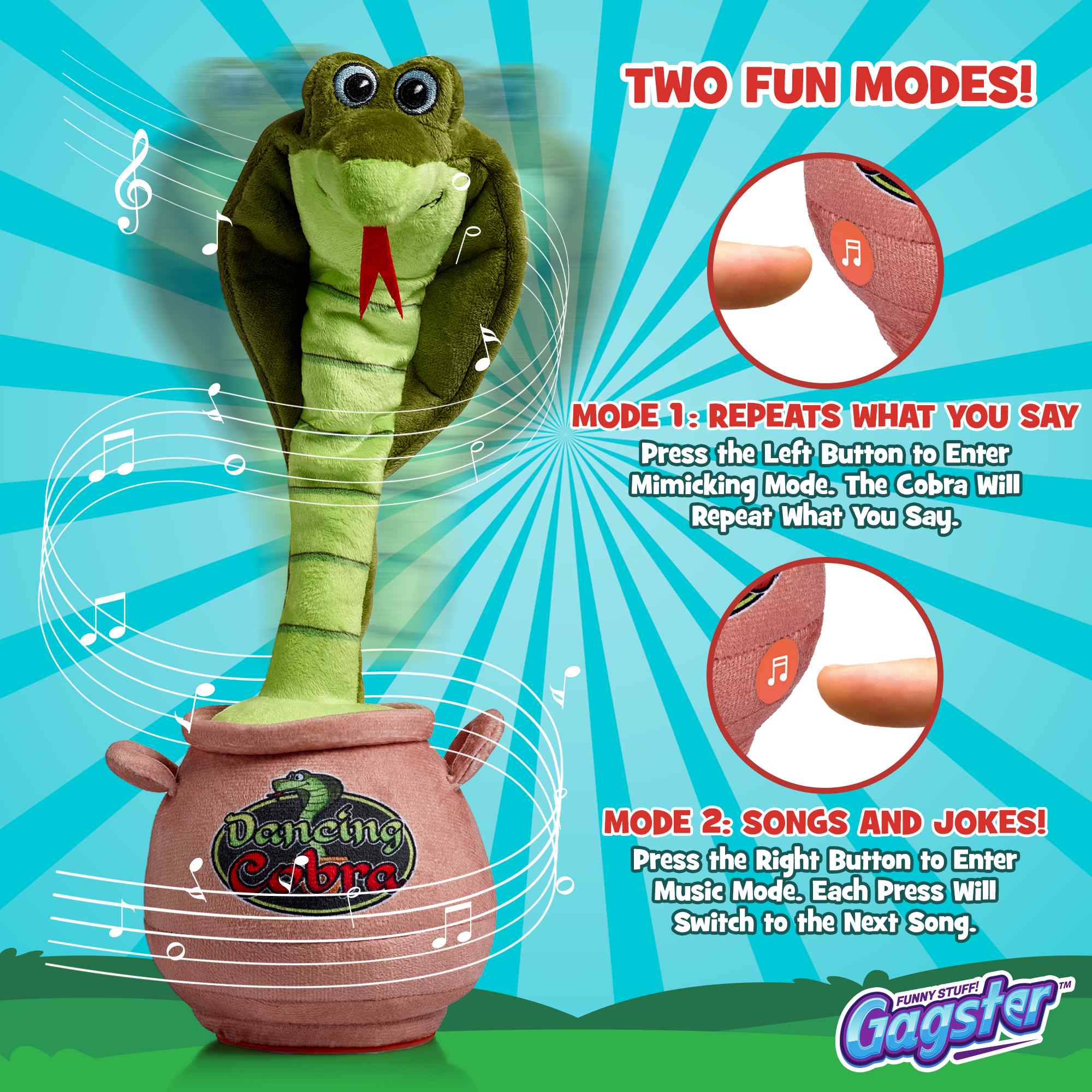 Dancing Cobra - Funny Talking and Mimicking Snake Toy