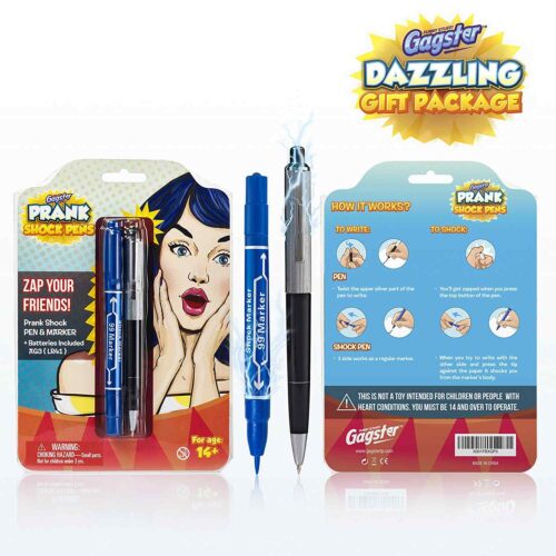 Prank Shock Pens - Electric Shocking Pen and Marker Set of 2