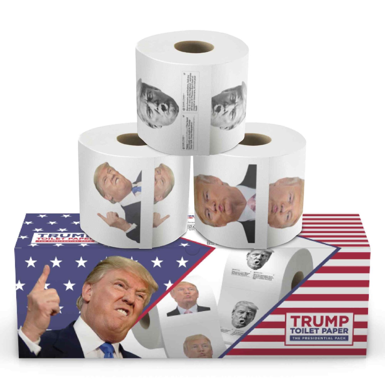 Donald Trump Toilet Paper Roll – Funny Political Gag Gift